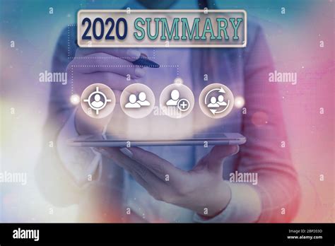 Conceptual Hand Writing Showing 2020 Summary Concept Meaning Summarizing Past Year Events Main