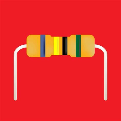 Componentes elétricos isolados por resistor Vetor Premium