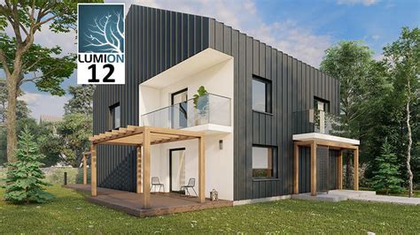 3d Model Lumion 12 Black Modern House Full Scene Vr Ar Low Poly Cgtrader