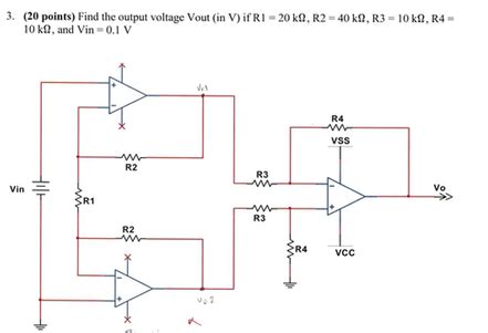 Solved Points Find The Output Voltage Vout In Chegg