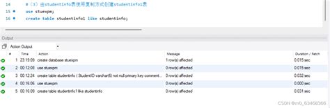 使用sql语句创建学生实验数据库（stuexpm），在数据库stuexpm中，编写和调试创建表，查看表，修改表，删除表的代码用tsql创建
