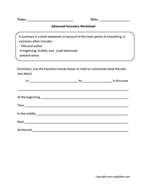 Worksheets Library Summary Worksheets Worksheets Library