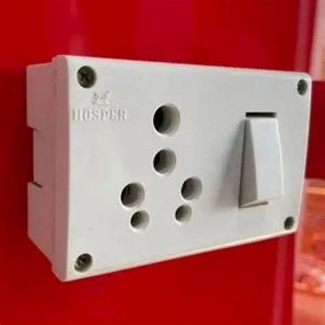 16A Hosper White One Way Modular Switch Socket Combination Polycarbonate At Rs 45 In Deoria