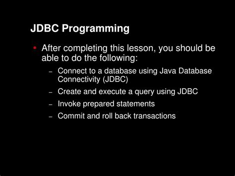 PPT JDBC PowerPoint Presentation Free Download ID