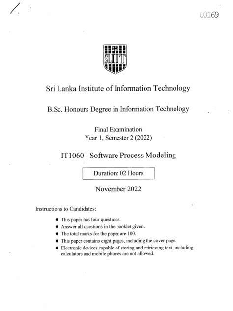 It1060 Software Process Modeling Pdf Software Development Process
