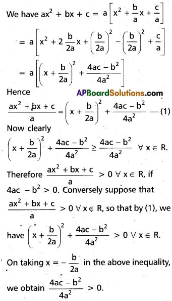Inter 2nd Year Maths 2a Quadratic Expressions Important Questions Ap