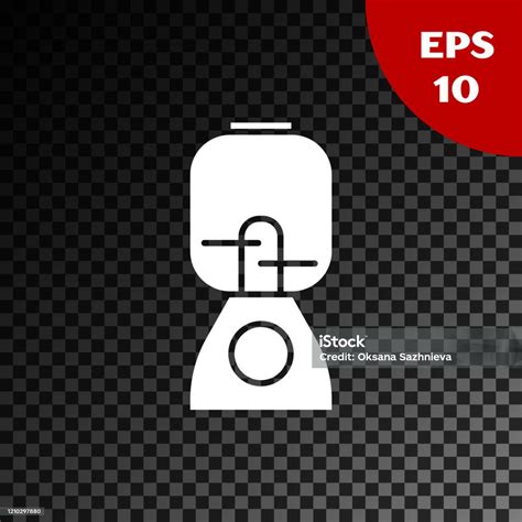 투명 한 어두운 배경에 격리 된 흰색 블렌더 아이콘입니다 그릇 주방 전기 고정 믹서기 스무디 칵테일 또는 주스 요리 벡터 일러스트레이션 가정 생활에 대한 스톡 벡터 아트 및