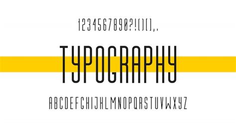 창조적 인 현대 글꼴 알파벳 문자와 숫자 벡터 일러스트입니다 프리미엄 벡터