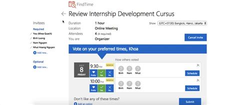 4 steps to get up and running with microsoft find time by khoa quach niftit sharepoint blog