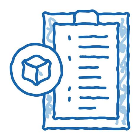 Parcel Declaration Doodle Icon Hand Drawn Illustration 17915331 Vector