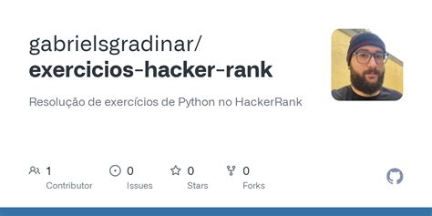 GitHub gabrielsgradinar exercicios hacker rank Resolução de exercícios de Python no HackerRank