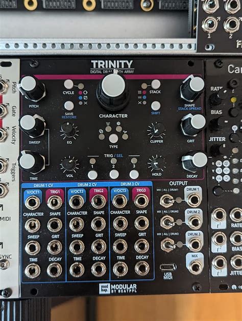 Modbap Modular Trinity 3 Channel Digital Drum Synth Array Reverb