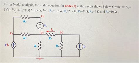 solved using nodal analysis the nodal equation for node 1