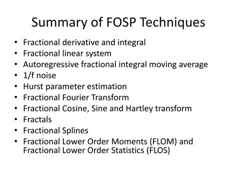 Ppt An Overview Of Fractional Order Signal Processing Fosp