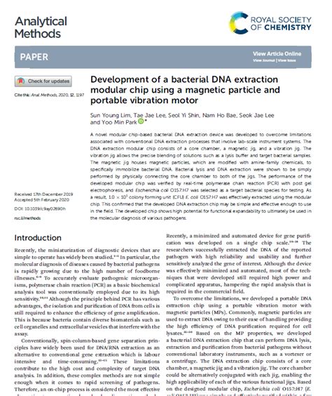 Modular Chip For Bacterial Dna Extraction