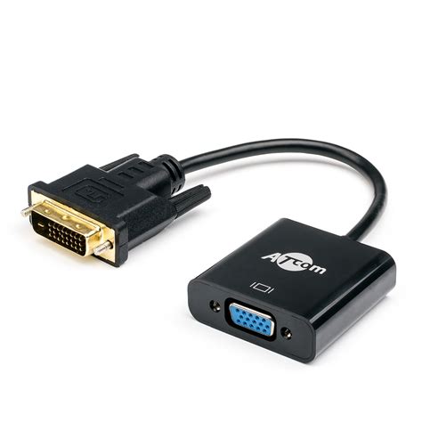 Перехідник Dvi D Dual Link Male Vga Female довжина кабелю 10см Atcom Ua