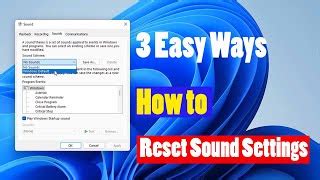 How To Reset Sound Settings On Windows 11 3 Easy Ways Doovi