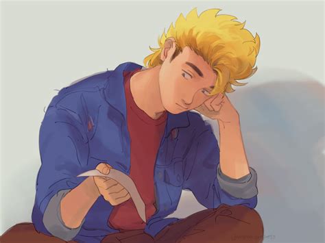 Safebooru 1boy Blonde Hair Blue Eyes Blue Jacket Breast Pocket Brown