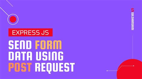 How To Send Data From Html To Express Js In An Post Request Youtube
