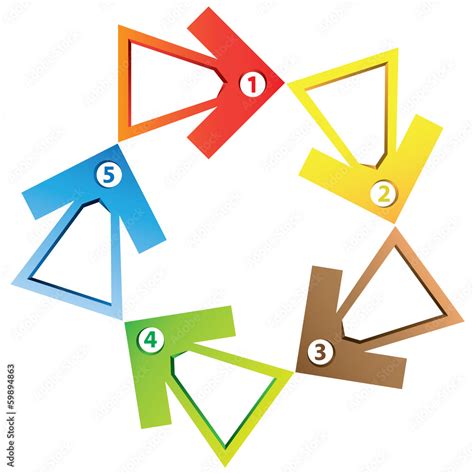 Arrow Diagram Loop Diagram Step Chart Stock Vector Adobe Stock