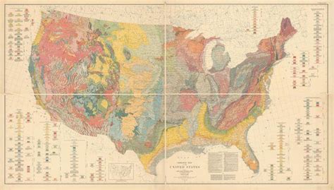 On 4 Sheets Geologic Map Of The United States Us Geological