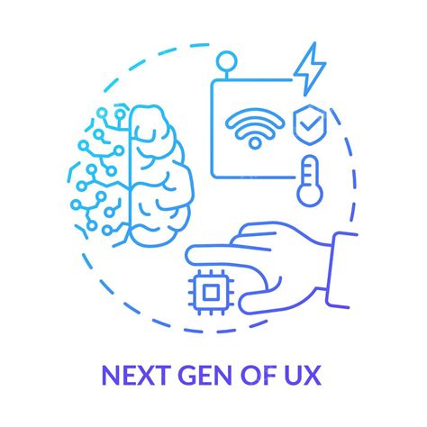 Concept Icon Blue Gradient For The Next Generation Of Ux Design Vector
