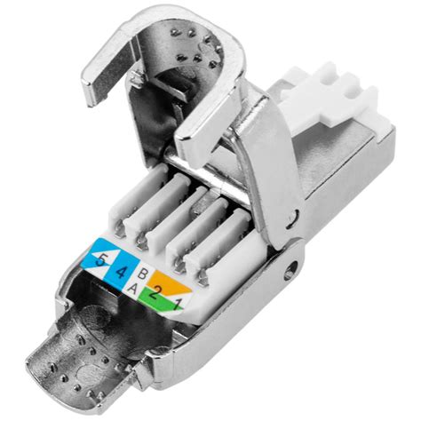 Cat A Rj Male Ftp Connector Toolless Crimp Cablematic