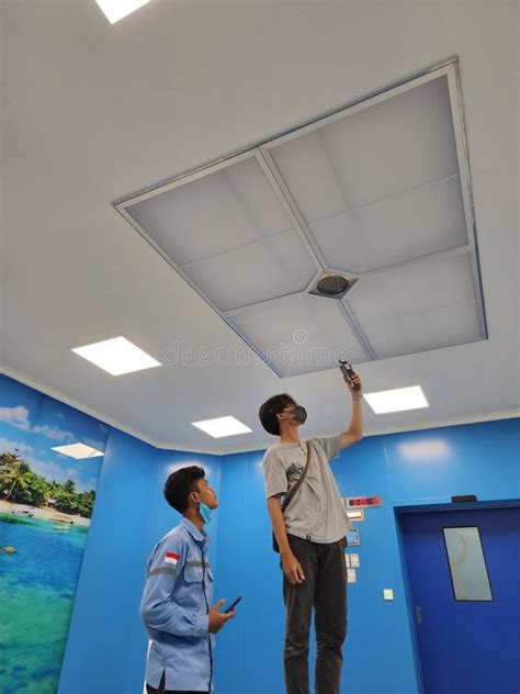 Particle Measurement Process Editorial Stock Image Image Of Floor Blue