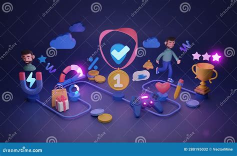 Gamified Loyalty System Examples Onboarding Vector Template 227726707