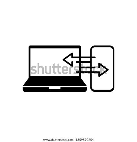 Data Synchronization Between Laptop Smart Phone Stock Vector Royalty Free 1859570254