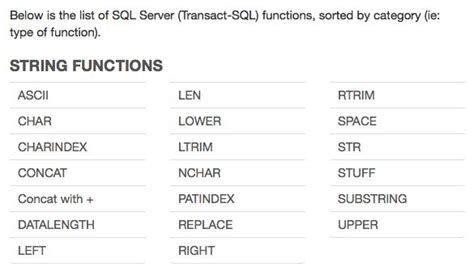 Master Sql Server Functions
