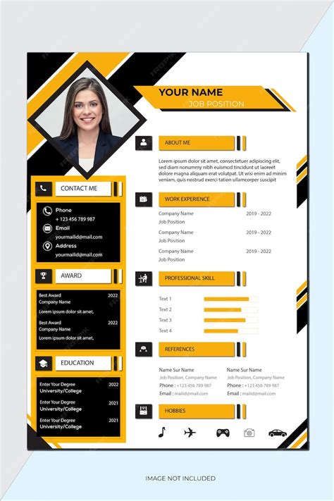 Premium Vector Creative Curriculum Vitae Modern Cv Modern Resume