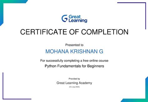 Mohana Krishnan G On Linkedin Pythonfundamentals Greatlearning