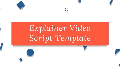 Explainer Video Script Template Youtube