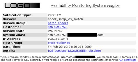 Monitoring Cisco Ios Versions With Nagios Through Snmp