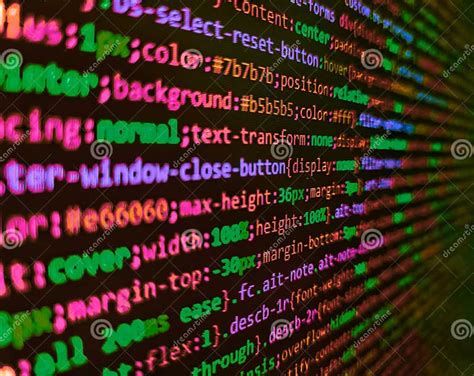 Close Up Of Random Computer Code Comprised Of Numbers And Letters Developing Programming And