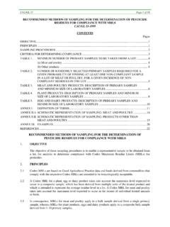 RECOMMENDED METHODS OF SAMPLING FOR THE Recommended Methods Of Sampling For The Pdf PDF PRO