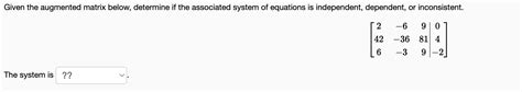 solved for the following system to be consistent