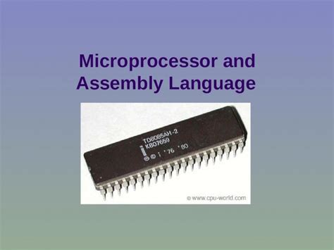 Ppt Microprocessor And Assembly Language History Of Microprocessor A