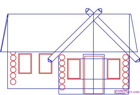 Как нарисовать домик карандашом поэтапно для детей