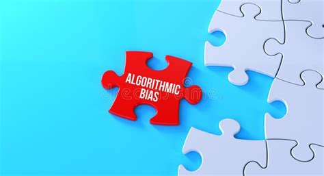 The Word Algorithmic Bias On A Missing Puzzle Piece Stock Illustration
