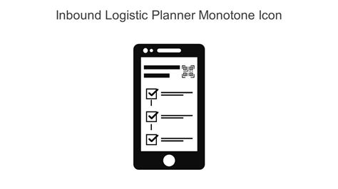 Inbound Logistic Planner Monotone Icon In Powerpoint Pptx Png And Editable Eps Format Ppt Example
