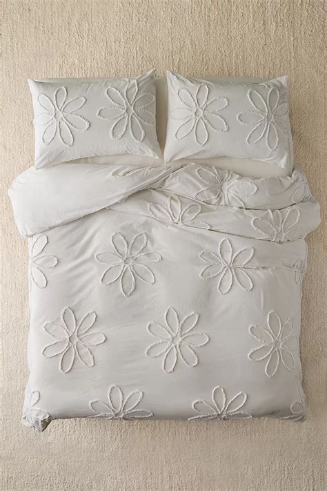 Tufted Flower Duvet Set Urban Outfitters Uk