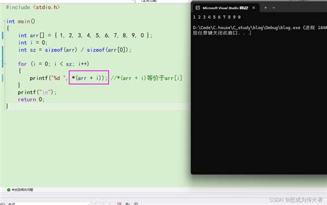 数组和指针的联系（c语言）
