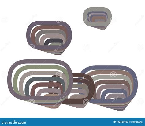 Abstract Colored Geometric Rounded Rectangle Pattern Concept Surface Backdrop And Texture
