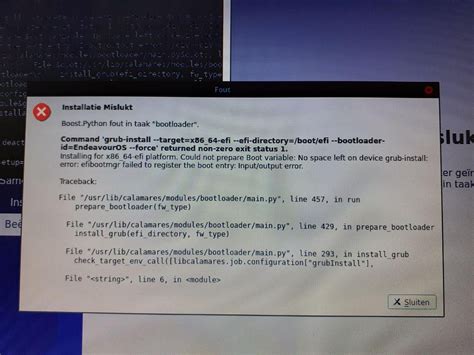 SOLVED Failed Installation On A Laptop EndeavourOS Installation EndeavourOS