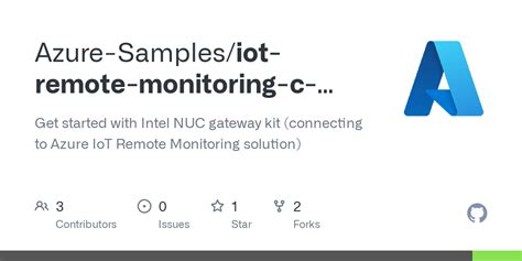 GitHub Azure Samples Iot Remote Monitoring C Intel Nuc Gateway Getting Started Get Started