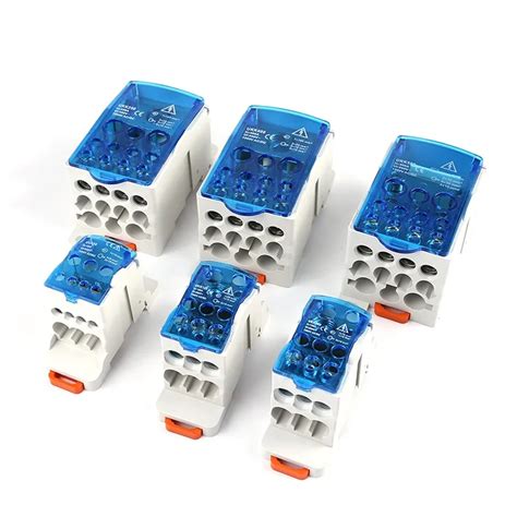 Ukk 80a Electrical Wire Connectors Universal Unipolar Single Phase Power Distribution Junction