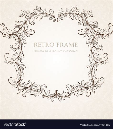 Rustic Vintage Frame Royalty Free Vector Image