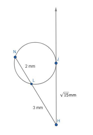 Determining If A Line Is Tangent Given A Drawing With Lengths Practice Geometry Practice